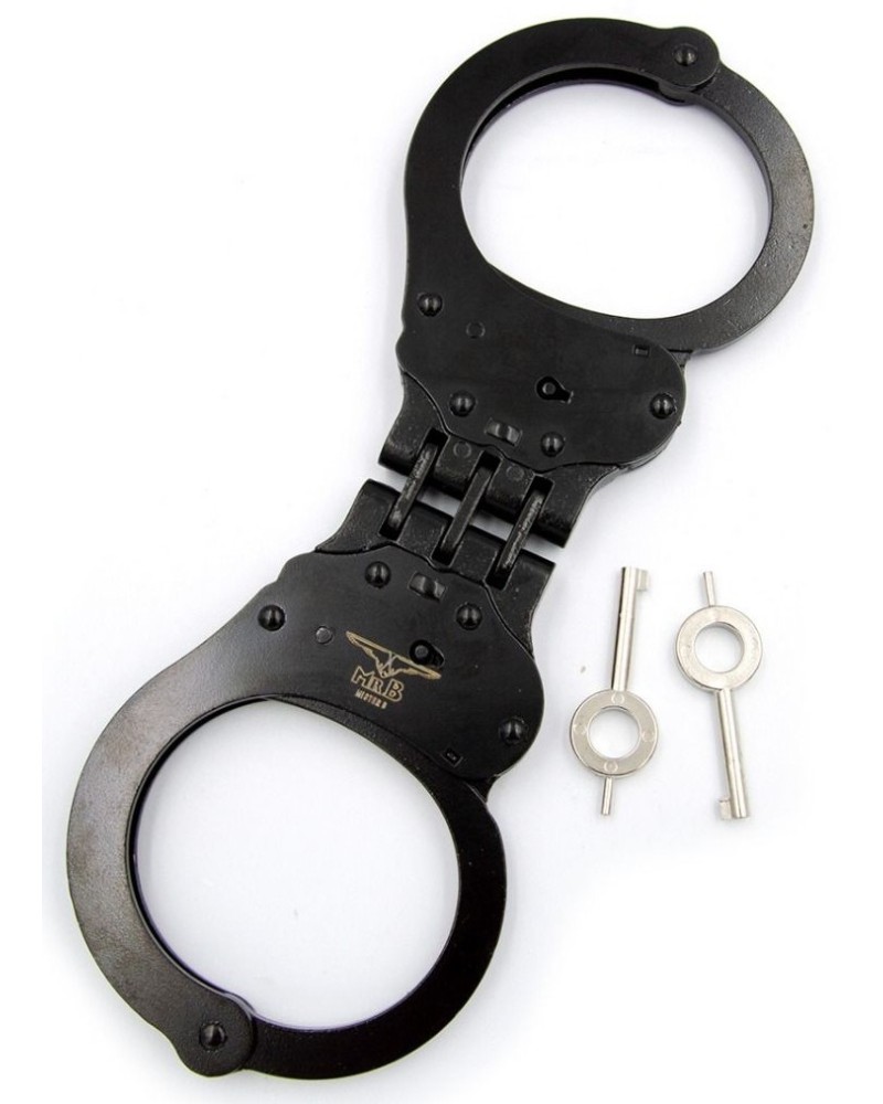 Menottes en métal Cuff Hinged Noires pas cher - La Boutique du Hard